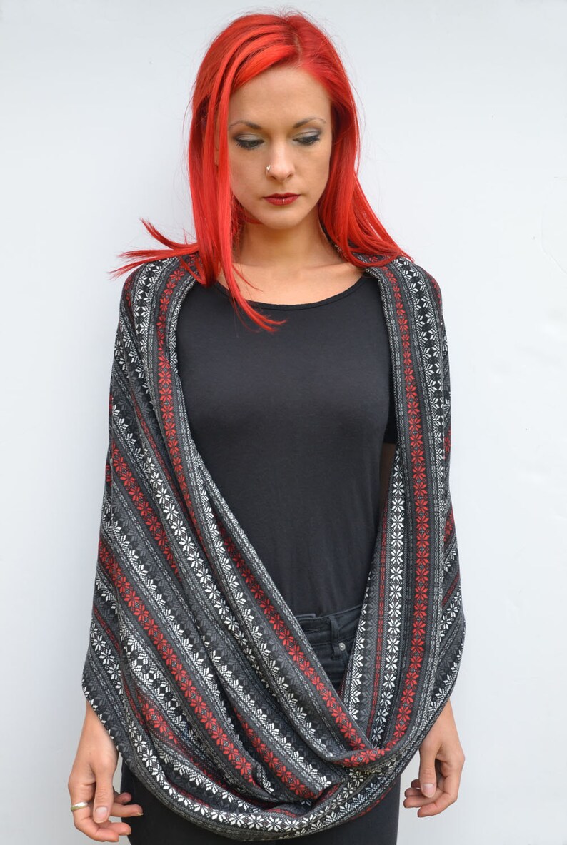 Christmas Print Scarf, Scarf Women, Snood Scarf, Snood, Blanket Scarf ...