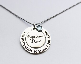 Nurse You Made a Difference Necklace - Etsy