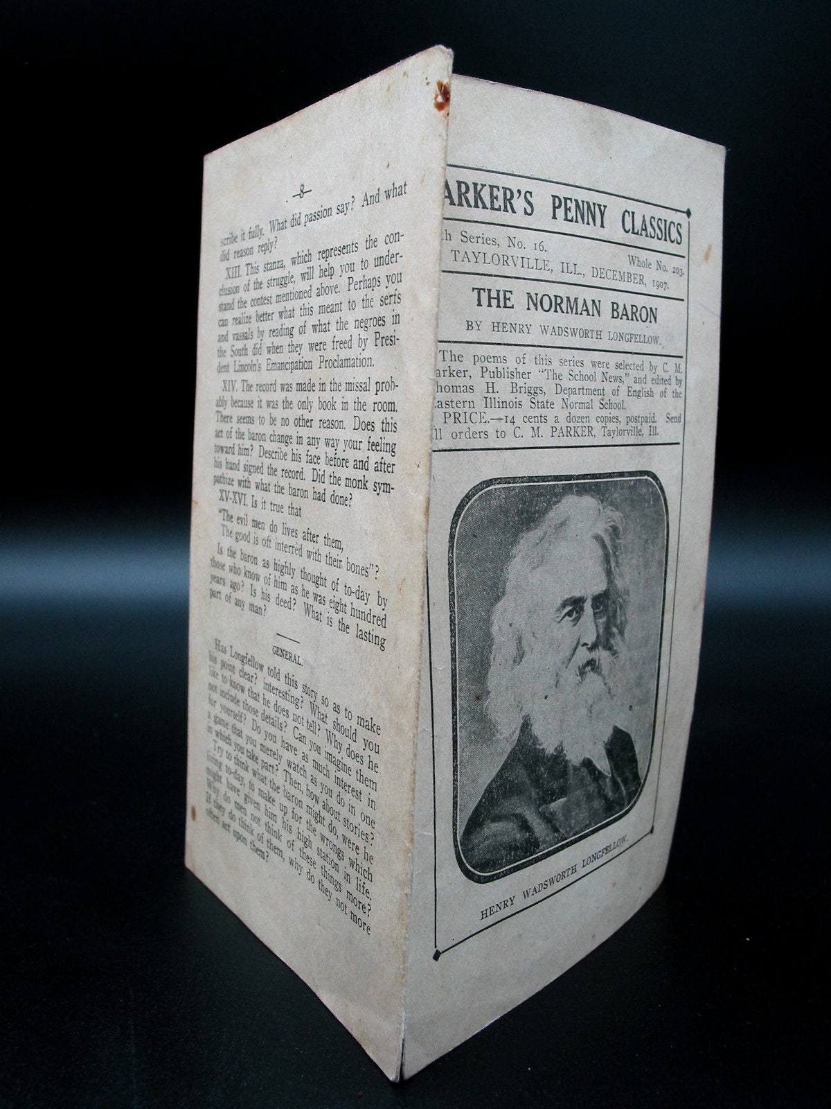 Parkers Penny Classics the Norman Baron by Henry Wadsworth Longfellow ...
