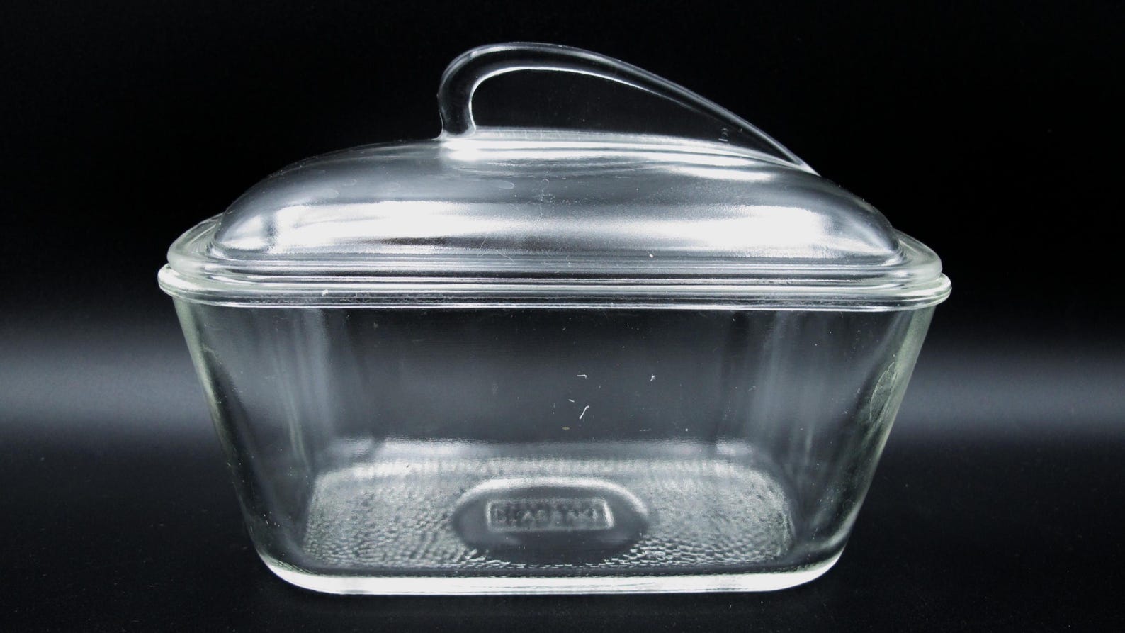 Glasbake Large Refrigerator Dish With Lid 7 Inch Rectangular Clear ...