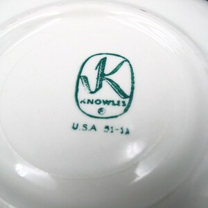 2 Knowles Coupe Soup Bowls With White Flowers Yellow Centers and Green ...
