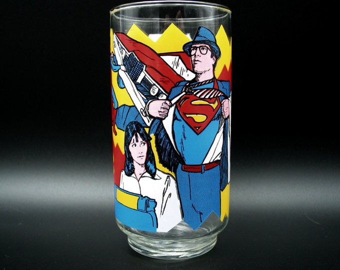 1978 Superman the Movie Glass From Pepsi | Superman and Lois Lane ...