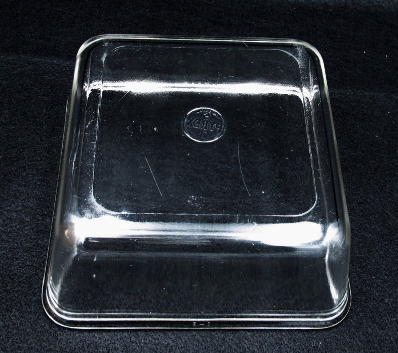 Pyrex Clear 1 1/2 Quart Square Baking Dish With Lid Vintage 1920s ...
