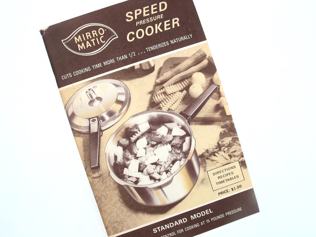 1972 Mirro Matic Speed Pressure Cooker Instructional Manual Recipe Book ...