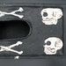 Skull Tissue Box Black Wood Hinged Box With Skulls and Crossbones ...