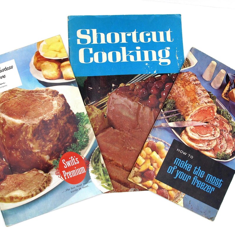 Vintage Cookbook Set - Etsy