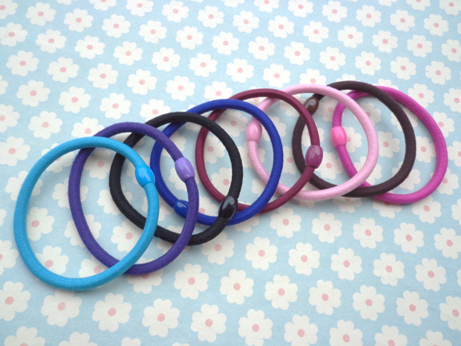 50pcs Hair Elastics Mixed Colors Ponytail Elasticsponytail - Etsy