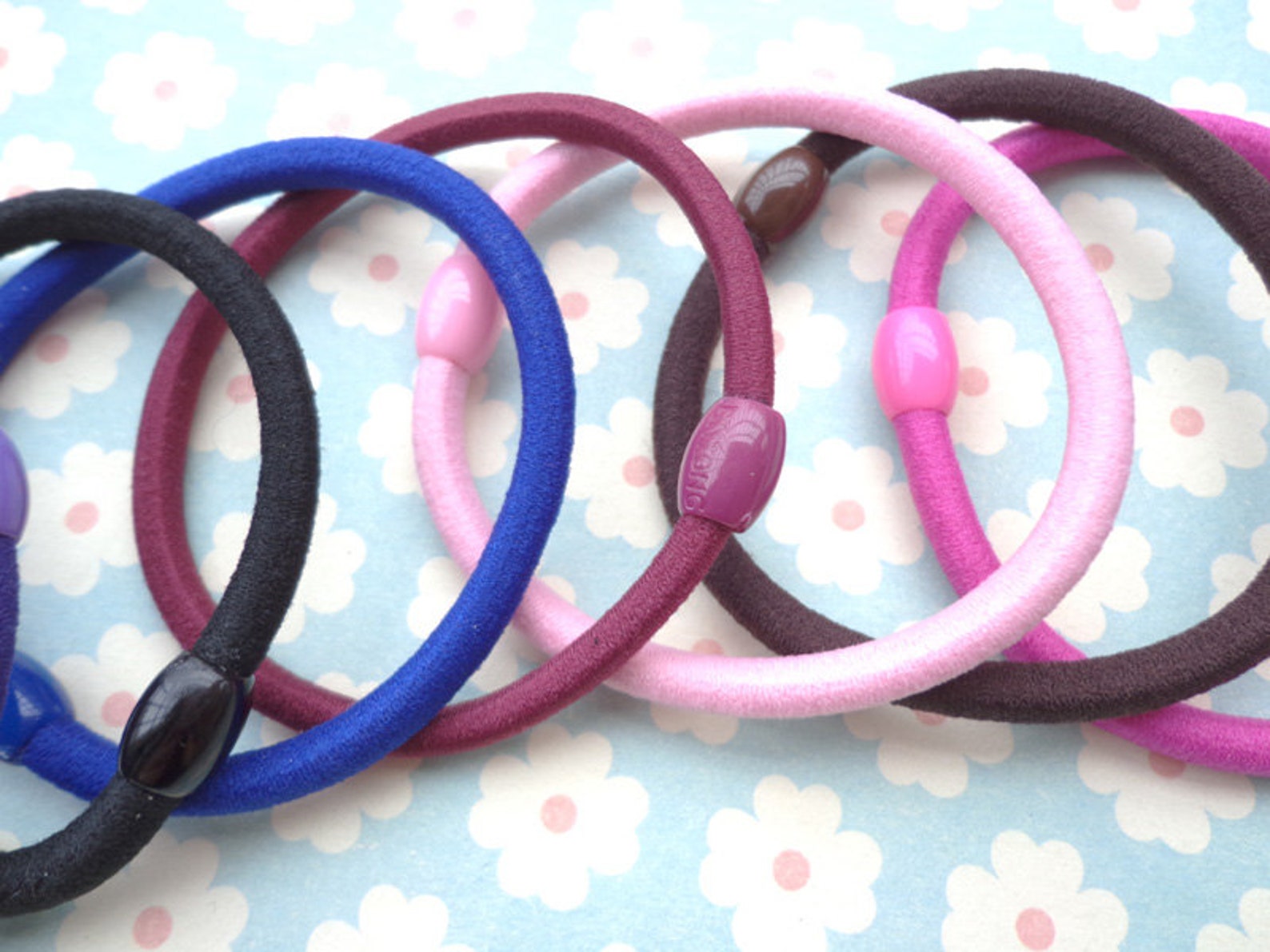 50pcs Hair Elastics Mixed Colors Ponytail Elasticsponytail - Etsy