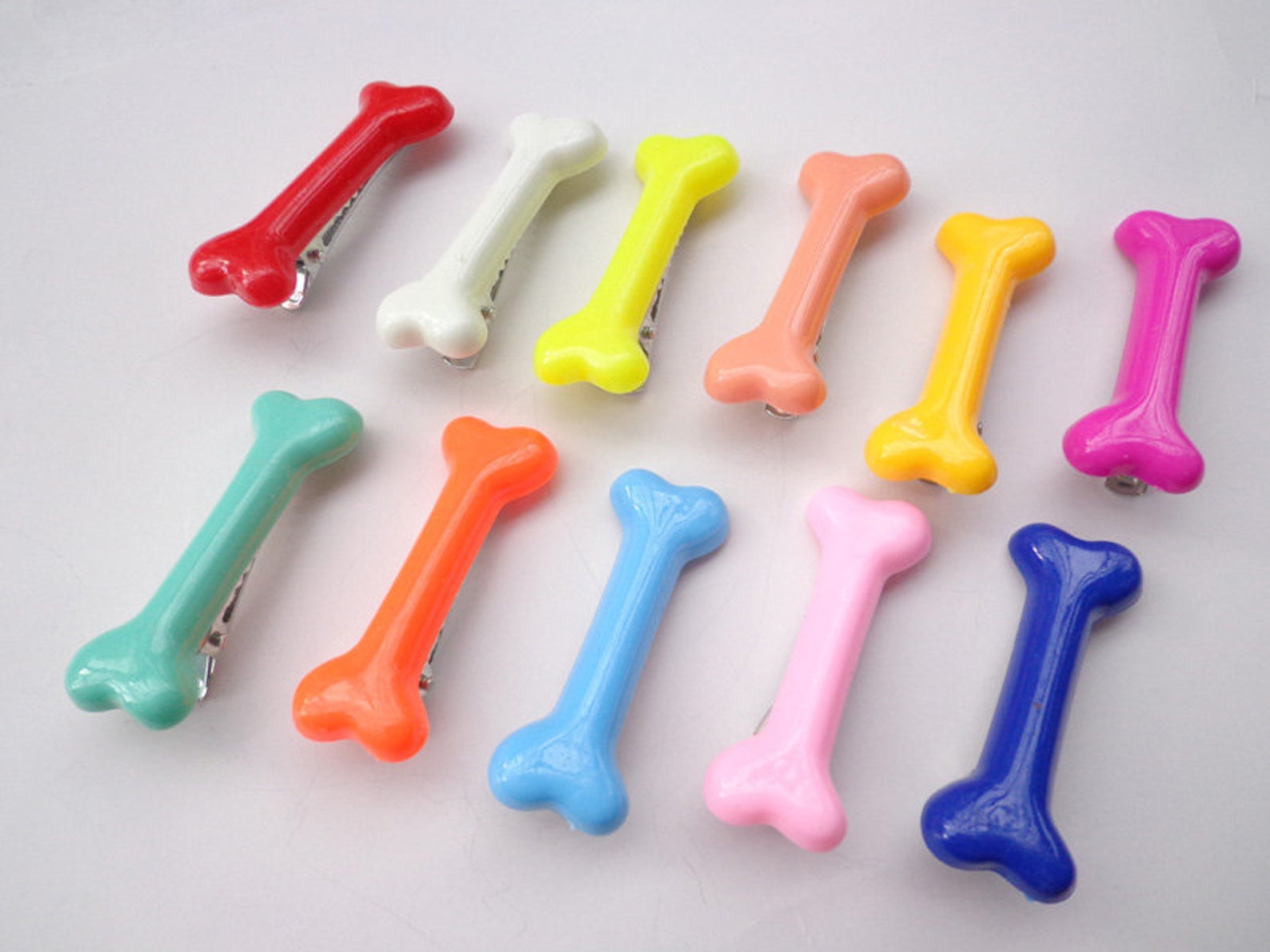 50 Pcs 10 Colors Bone Hair Clips Mixed Colors - Etsy Canada