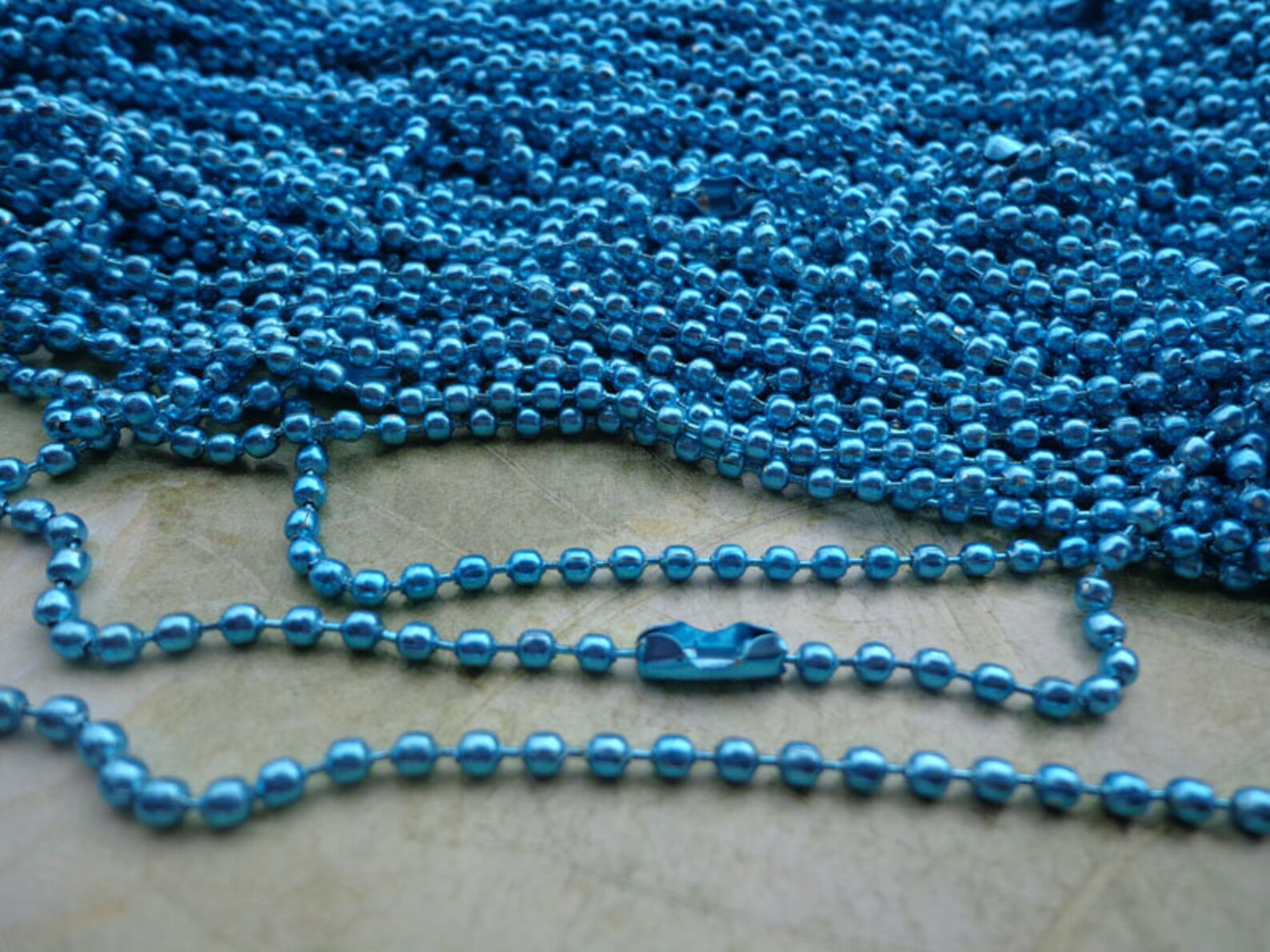 20 PCS Blue Ball Chain Necklaces 27 Inch 2.4mm - Etsy UK