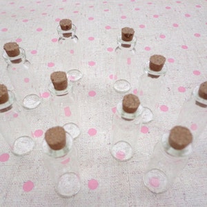 60 Mini Glass Bottles With Cork 15x45mm - Etsy