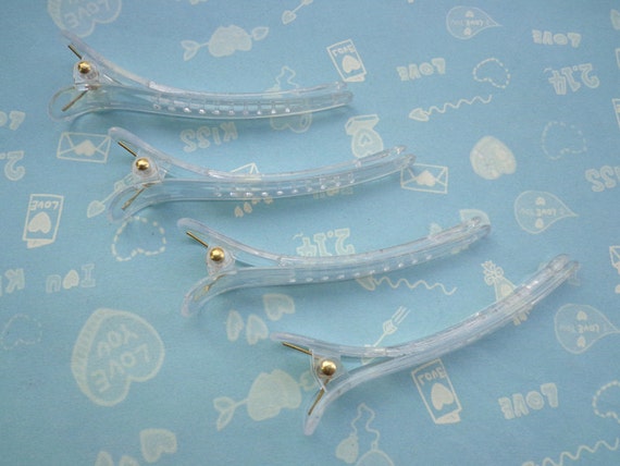 SALE50 Pcstransparent Plastic Hair Clip | Etsy