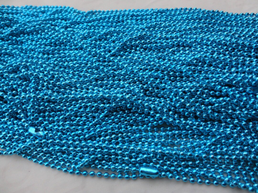 10 Blue Ball Chain Necklaces - 27inch, 2.0mm - Etsy