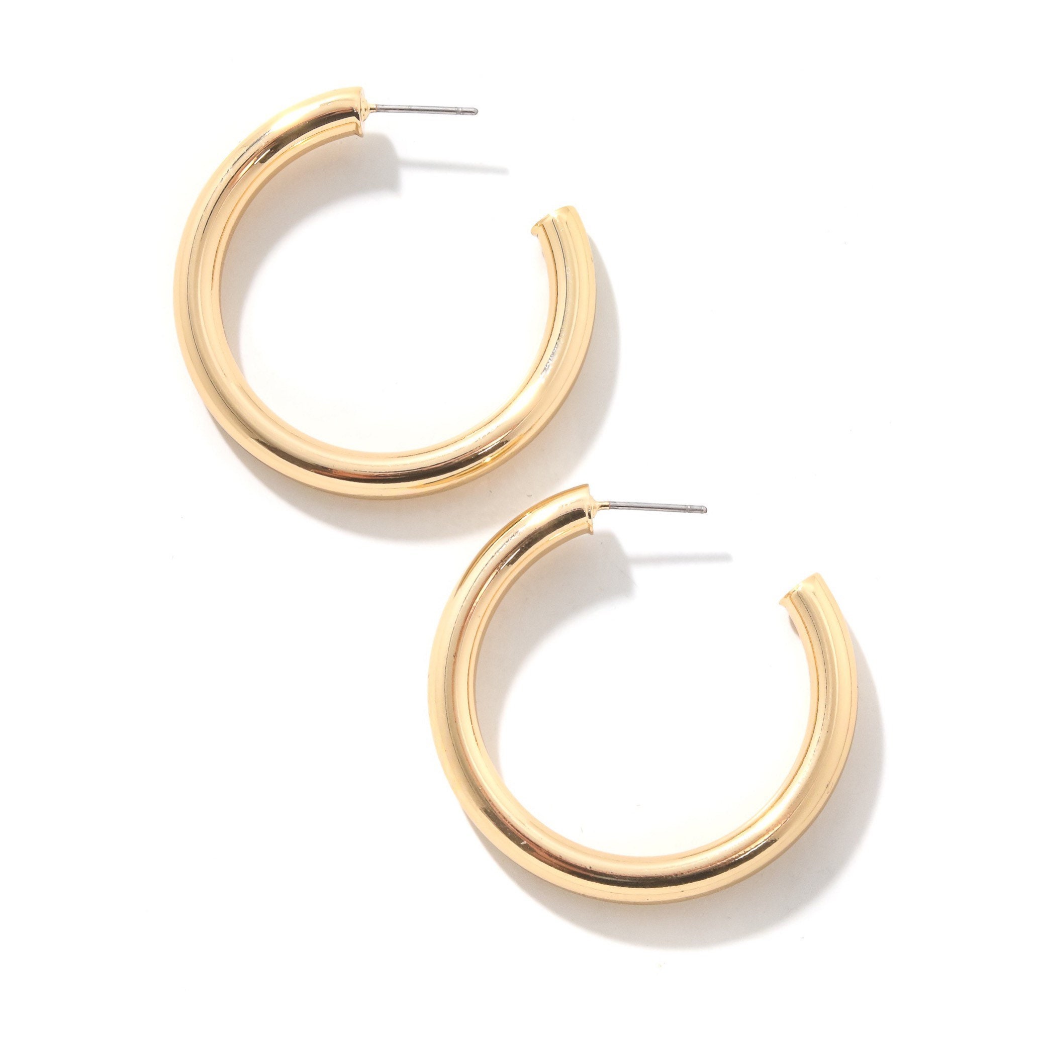 Shiny Thick 18k Gold Filled Open Hoops 1.5 Gold Filled | Etsy