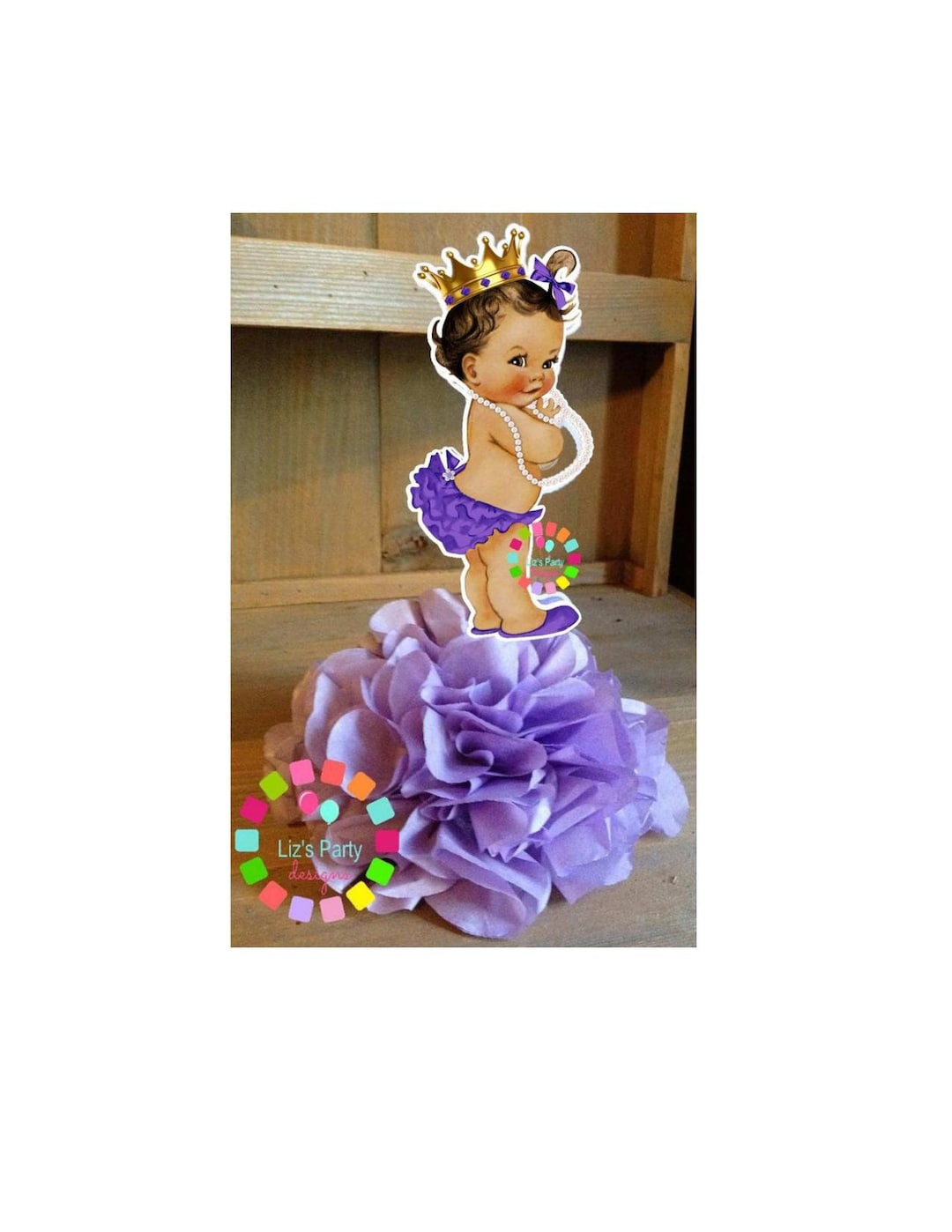 Princess Centerpiece Purple Princess Princess Baby Shower DIY ...