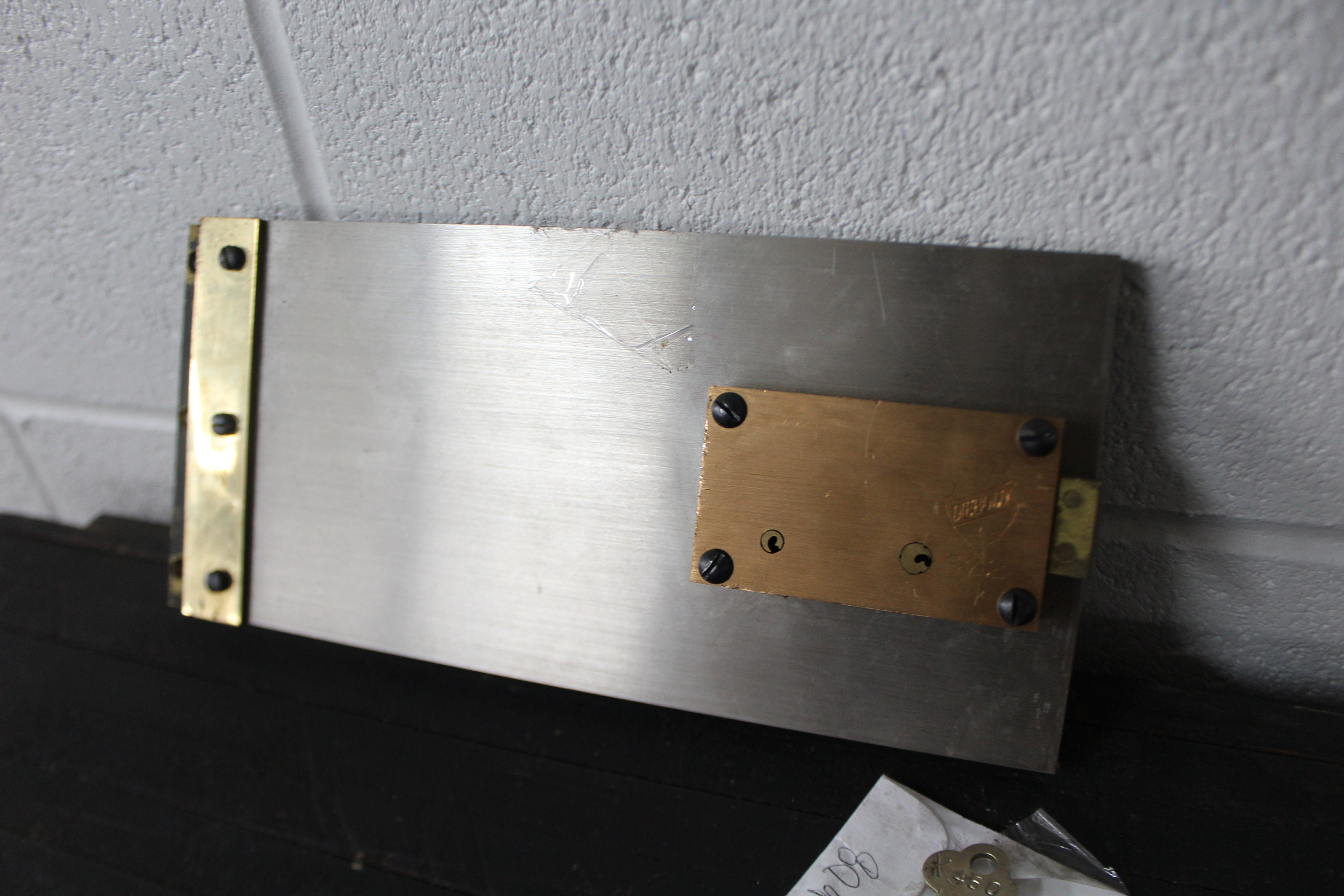 Vintage Diebold Safe Deposit Box Lock W/ Key & Hinge Safety Door Extra ...