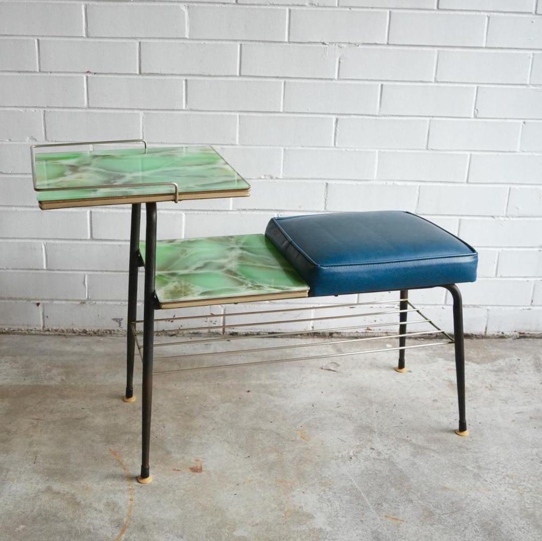 Mid Century 1950s Side Table Seat, Hall Table, Telephone Table - Etsy
