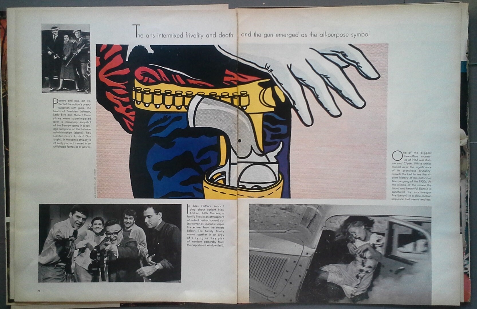 Warhol Pop Art Roy Lichtenstein Cowboy Drawing "fastest Gun" Gunfight ...