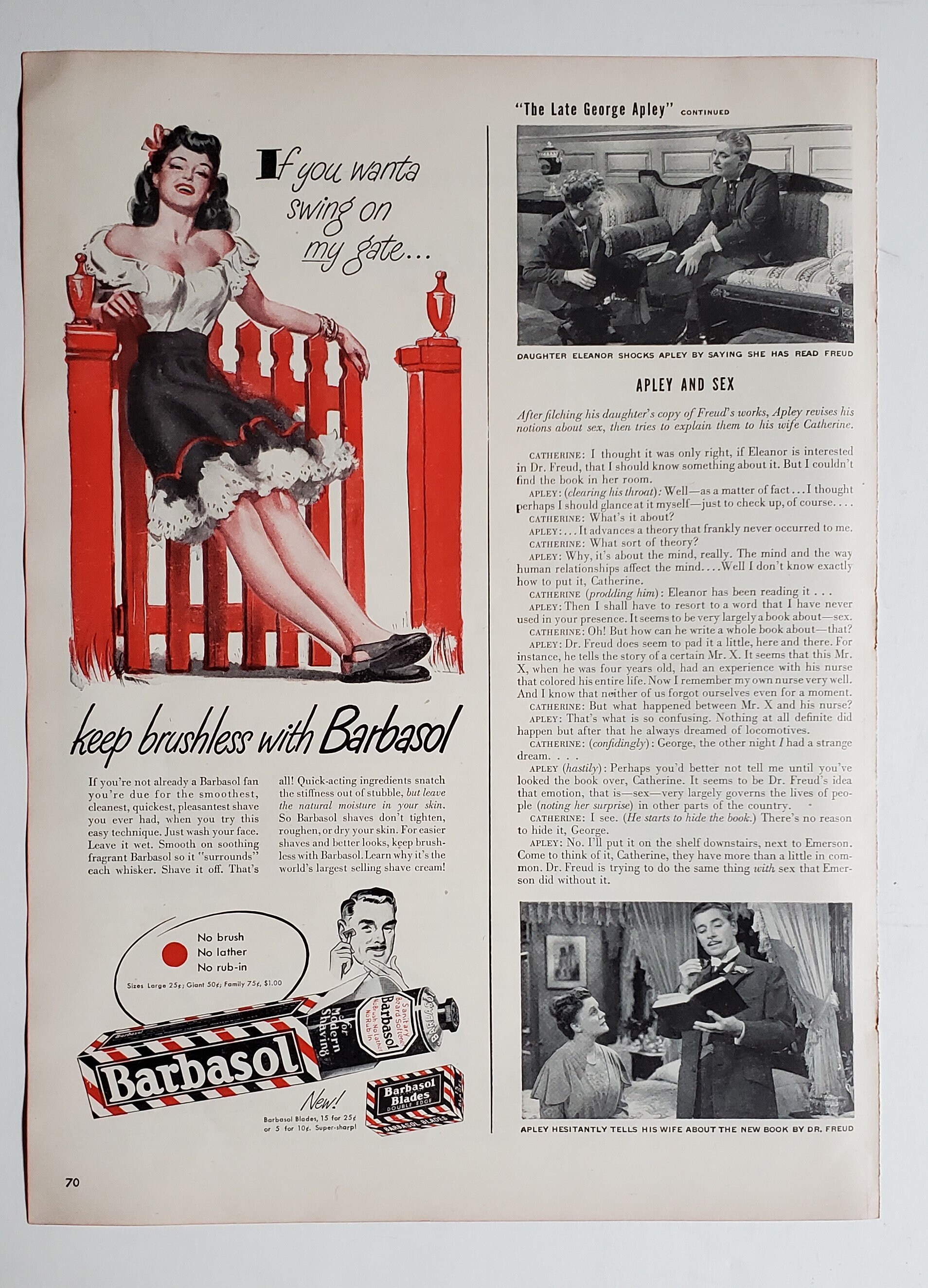 Sexy 40s Barbasol Ad Illustrated Dirndl Tinder Date 'if - Etsy