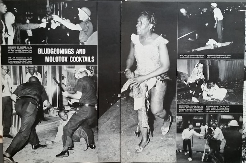 Harlem 1964 Race Riots Color BW Photos Police Rioters - Etsy