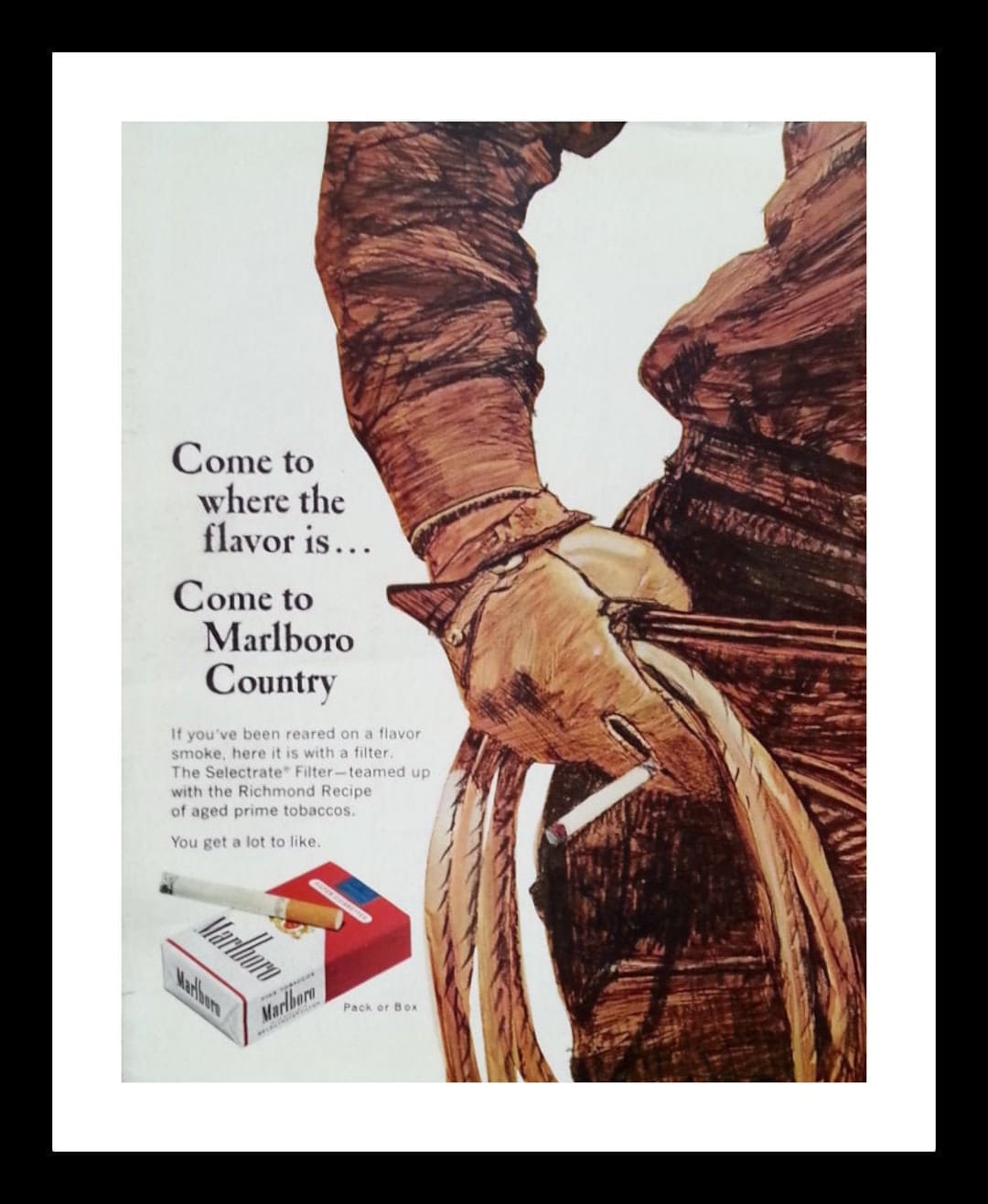 Cowboy Marlboro Ad Unique Rough Manly Cowboy Lariat Cow Roping ...