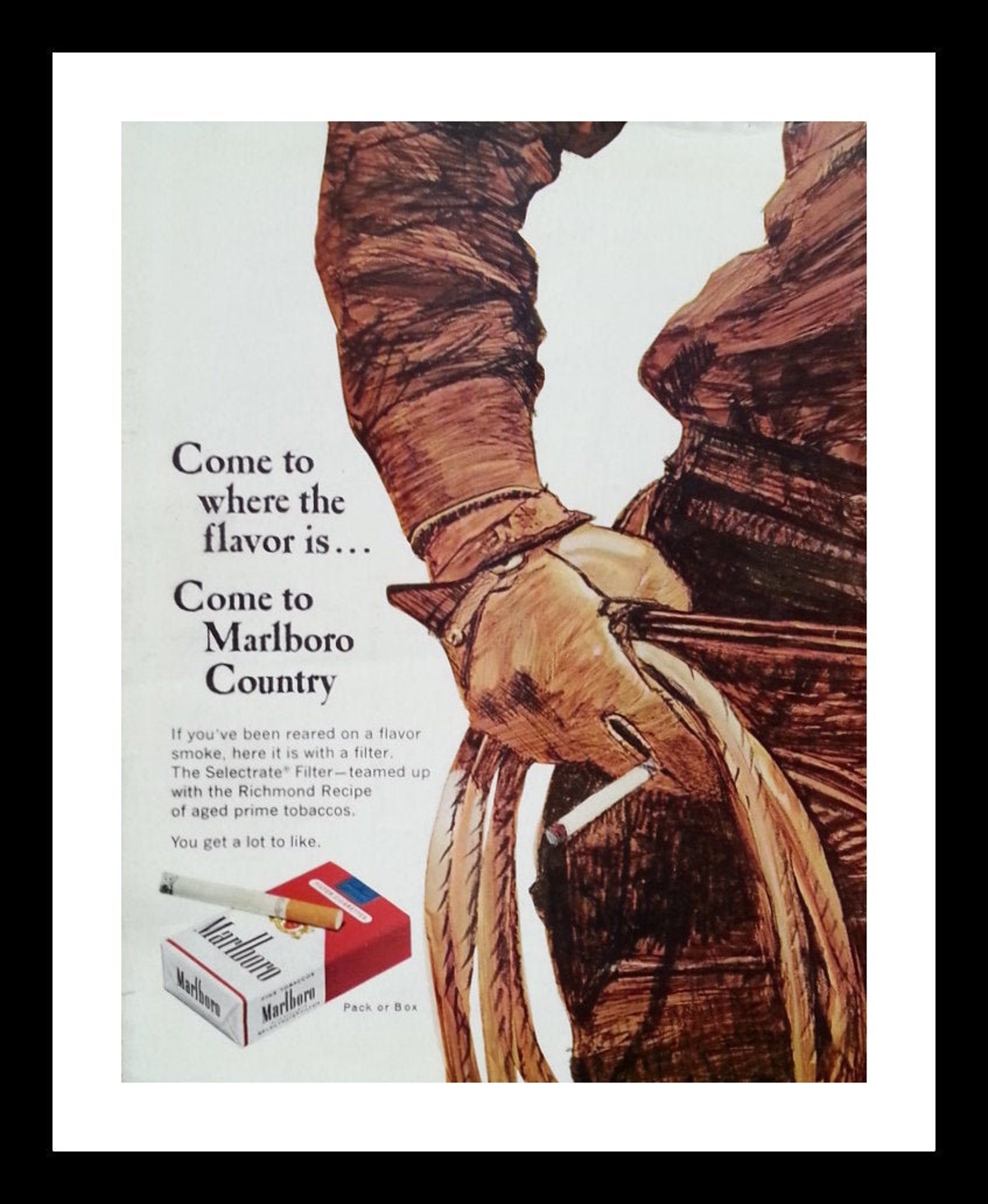 Cowboy Marlboro Ad Unique Rough Manly Cowboy Lariat Cow Roping ...