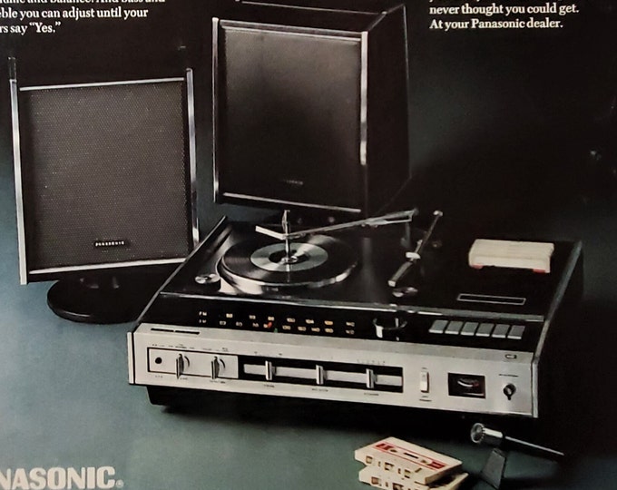 Old Tech Turntable Cassette Player Reciever Amplifier Panasonic SE-990 ...