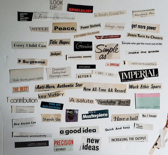 Vintage POSITIVE Encourage Words & Phrases 50 Magazine - Etsy