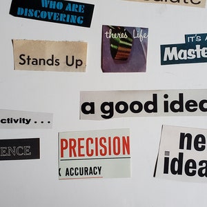 Vintage POSITIVE Encourage Words & Phrases 50, Magazine Cutout Vision ...