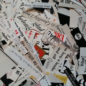 500 Individual Vintage Magazine Clippings, Words, and Phrases for Sale ...