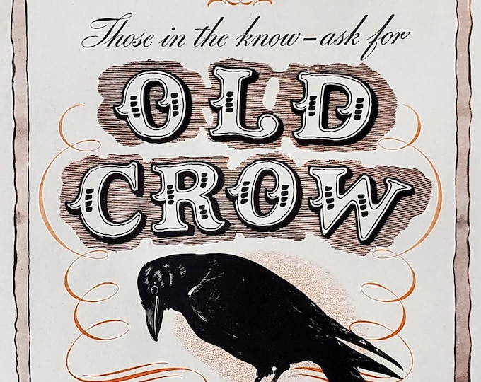 Vintage Old Crow Whiskey Advertising Statue - Barware (dr-017) - Etsy