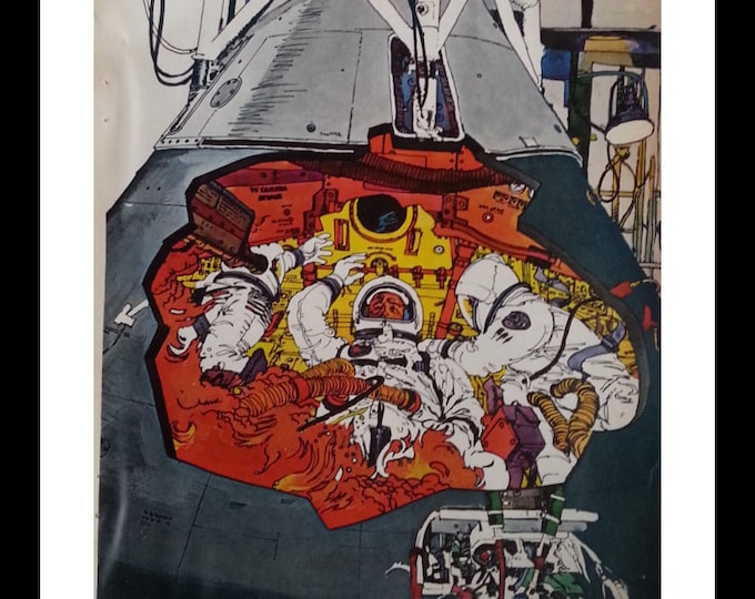 Illustrated Apollo 1 Capsule Cutaway 'we're on Fire' Story Photos 4pps ...