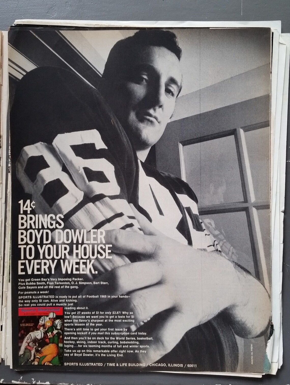 Boyd Dowler 60s Green Bay Packers NFL 59 Rookie Year Hall of Fame Wide ...