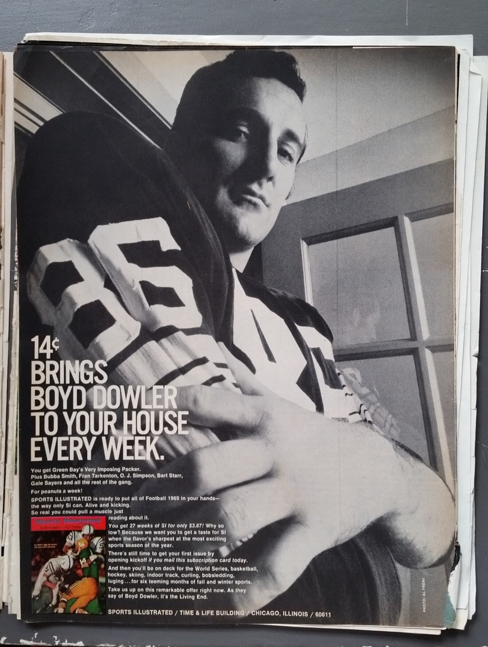 Boyd Dowler 60s Green Bay Packers NFL 59 Rookie Year Hall of Fame Wide ...