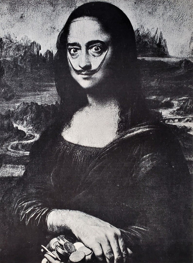 Salvador Dali as mona Lisa Pop Art Pose Classic - Etsy