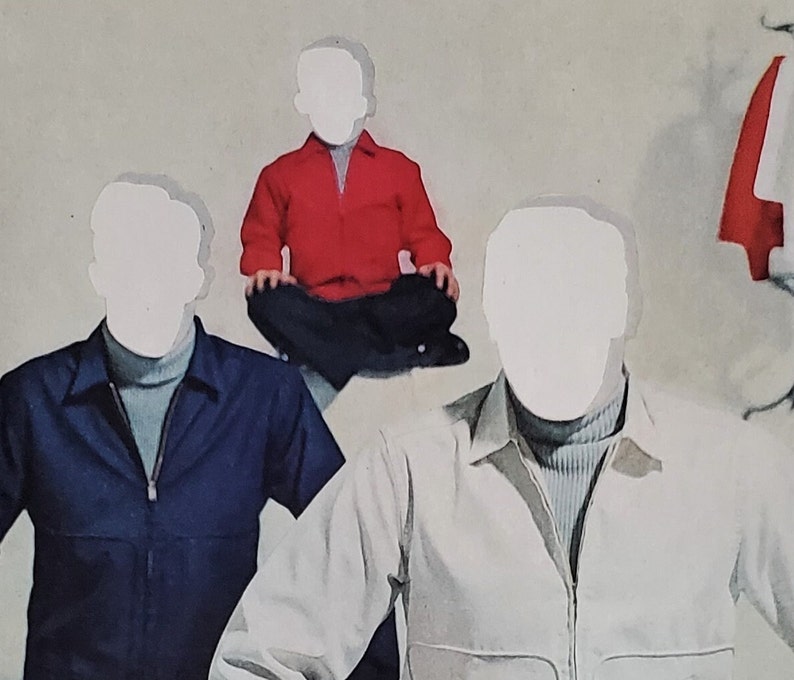 Faceless Eerie Men Boy Fashion 'they Lost Their Heads' 60s NPC White ...