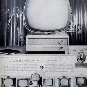 TV Set Art Philco 'predicta' Table TV 1958 BW Art Deco Mid-century ...