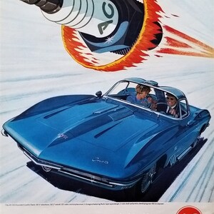 Corvette XP-755 Shark Chevy Blue Dual Bubble Tops Grooved Hood Wheel ...