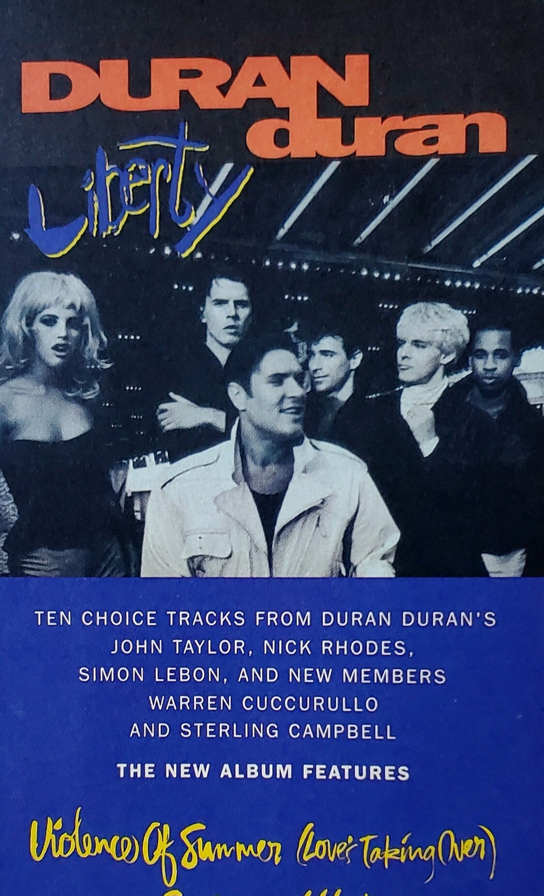 Duran Duran 'liberty' Vintage 90's Rock N Roll LP ADVERT Half Page Band ...