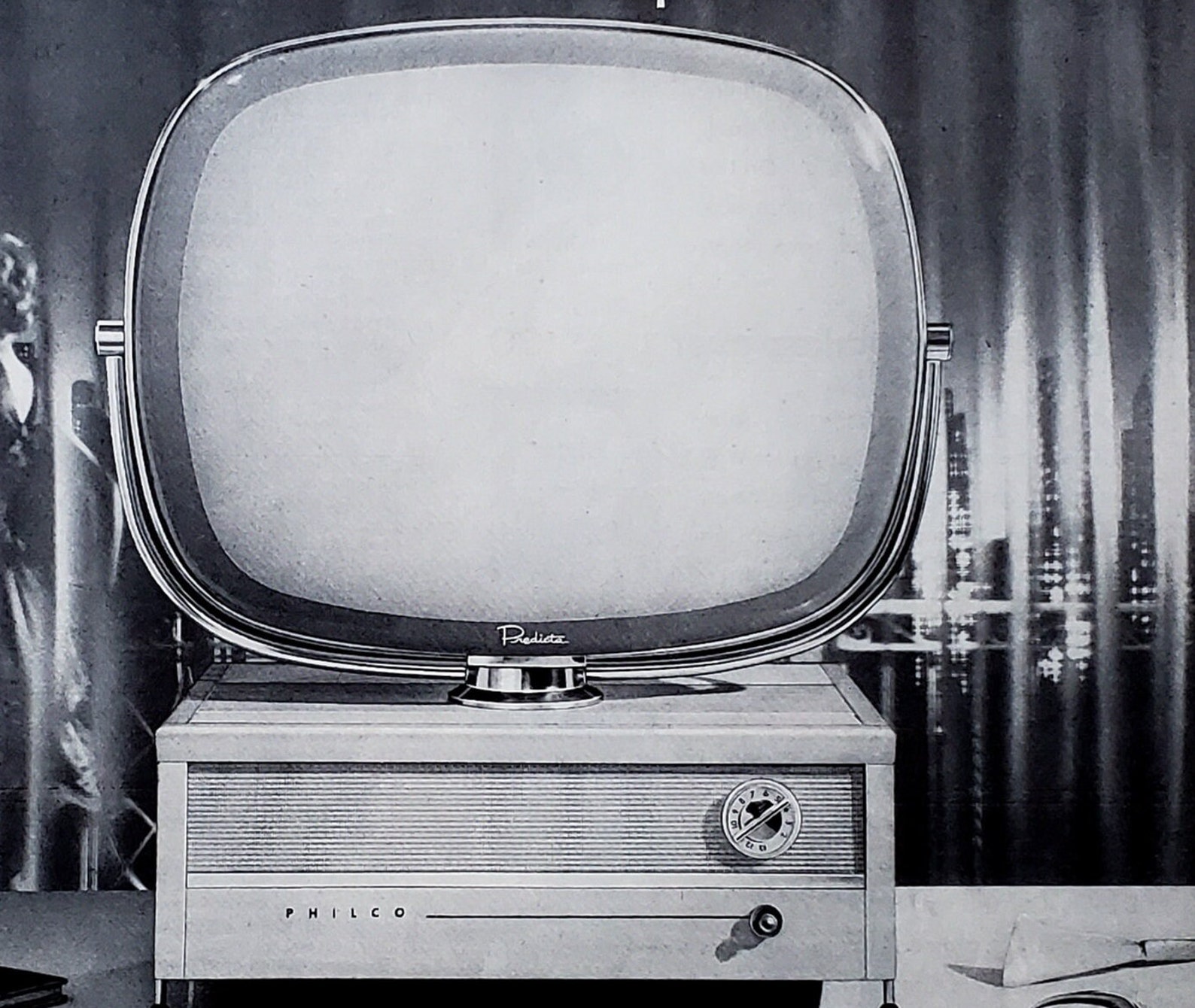 TV Set Art Philco 'predicta' Table TV 1958 BW Art Deco Mid-century ...