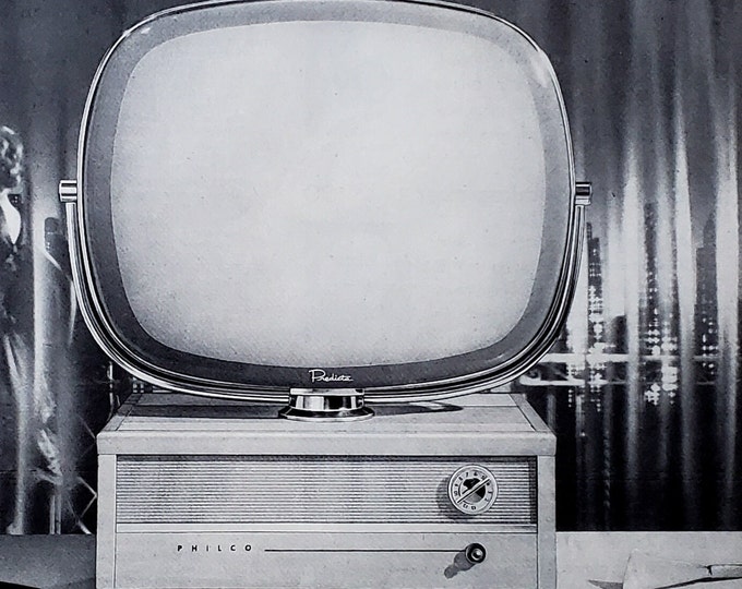 TV Set Art Philco 'predicta' Table TV 1958 BW Art Deco Mid-century ...