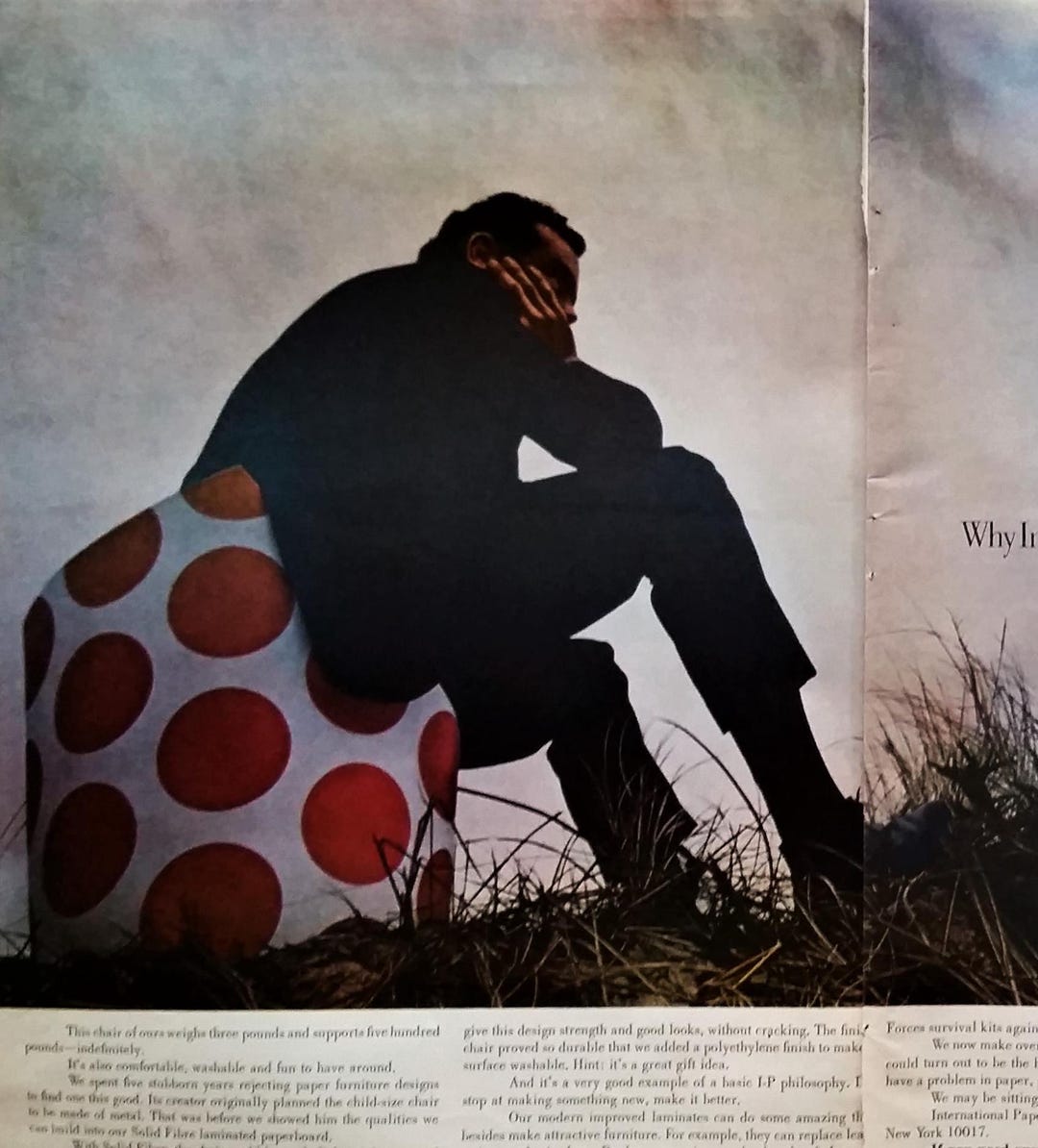 Paper Chair Design 1963 Peter Murdoch International Paper Mid Century ...