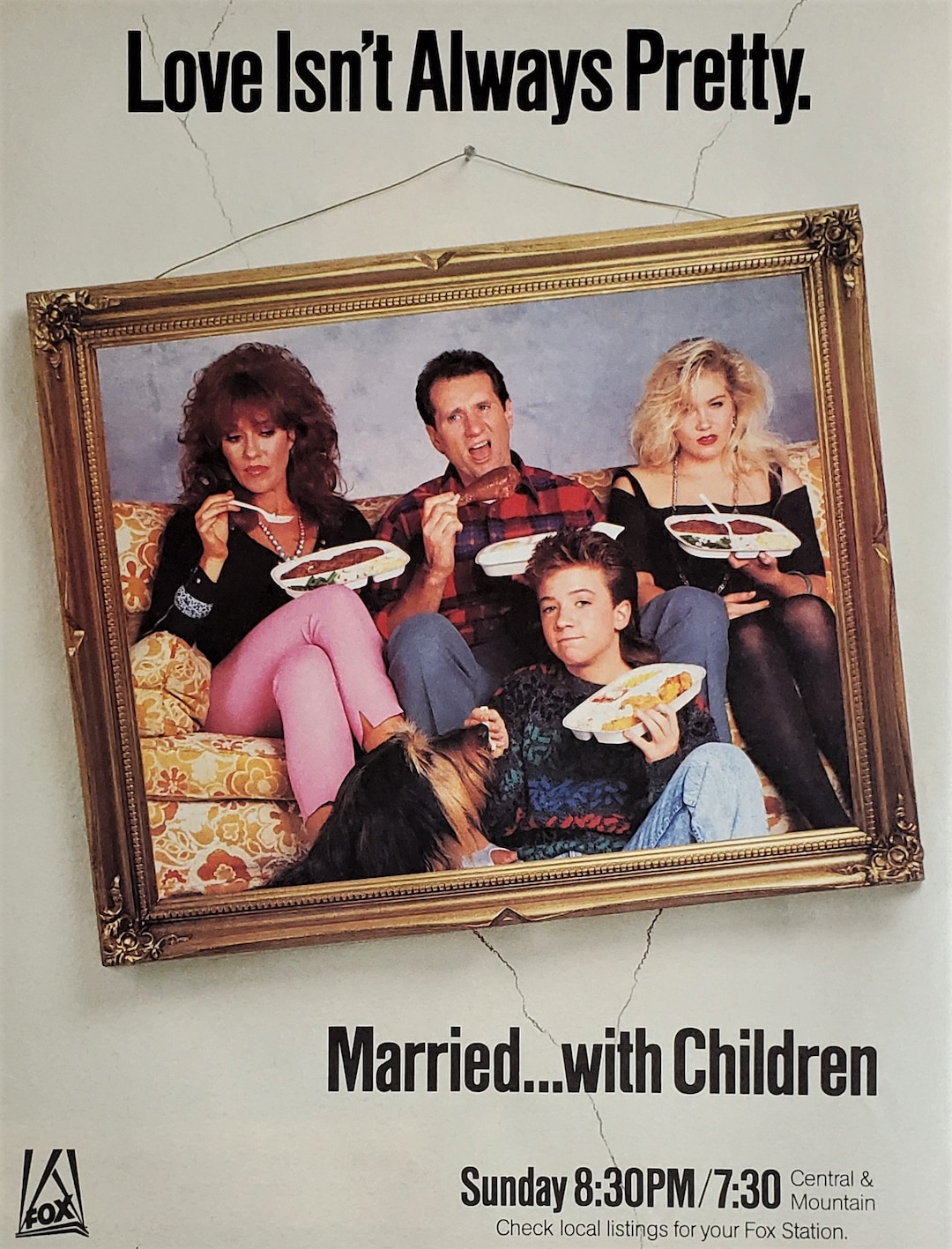Ad 90s TV "married With Children" Al, Peg, Kelly and Bud Bundy Gilded ...