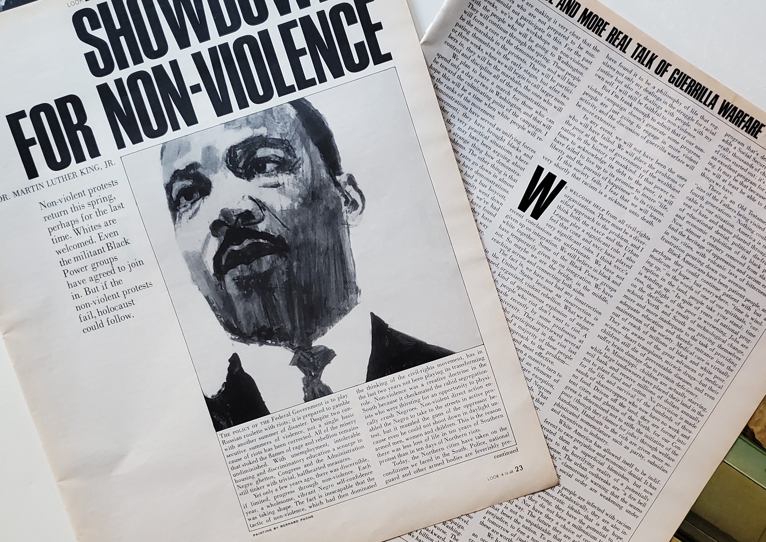 1968 MLK Martin Luther King Article and Illustration - Etsy