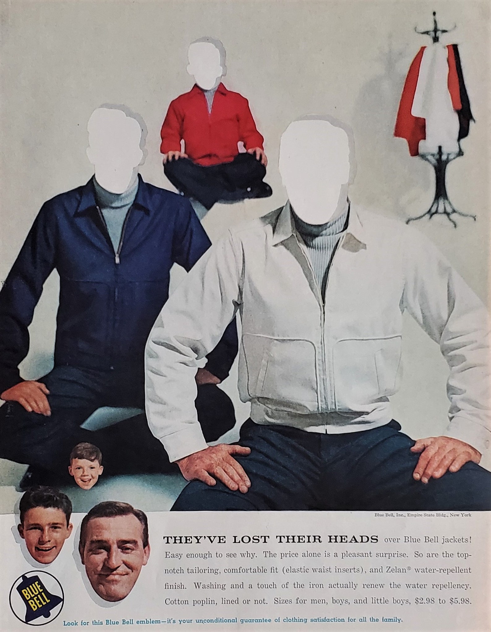 Faceless Eerie Men Boy Fashion 'they Lost Their Heads' 60s NPC White ...