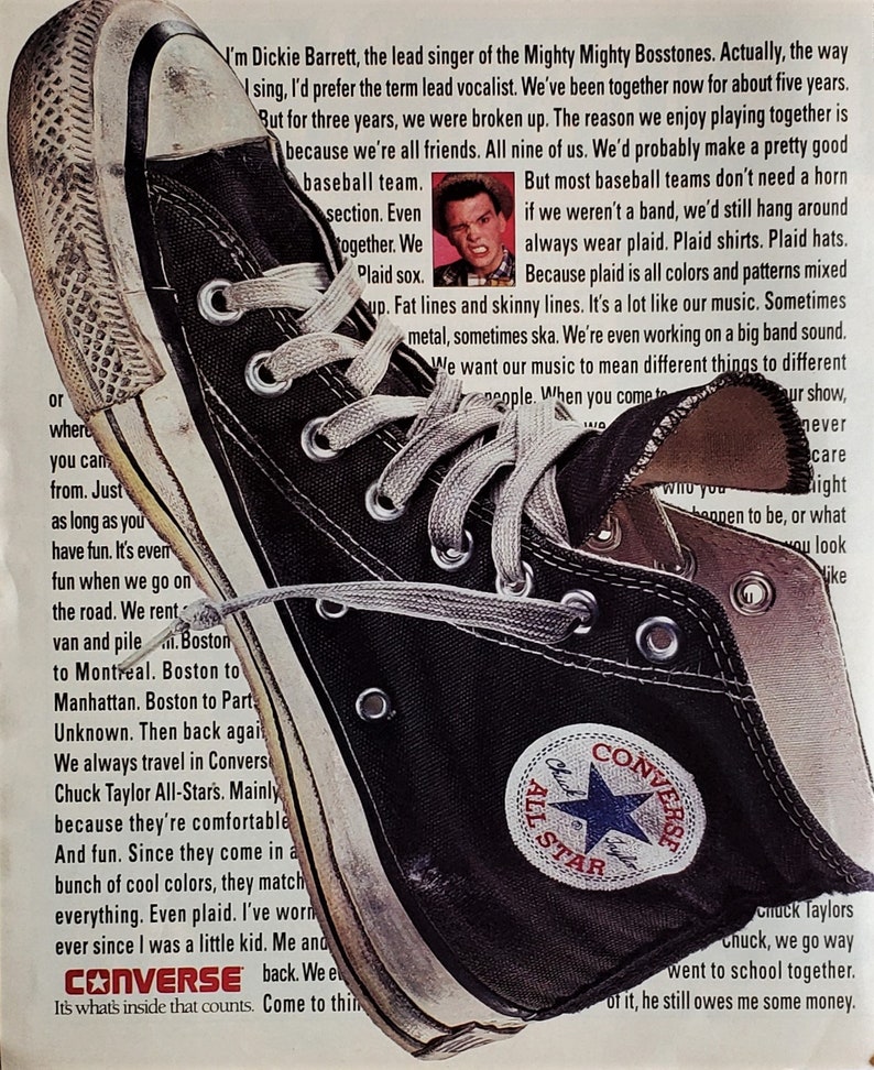 Vintage Converse Ad the Original Black Chuck Taylor All-stars Hi Tops ...