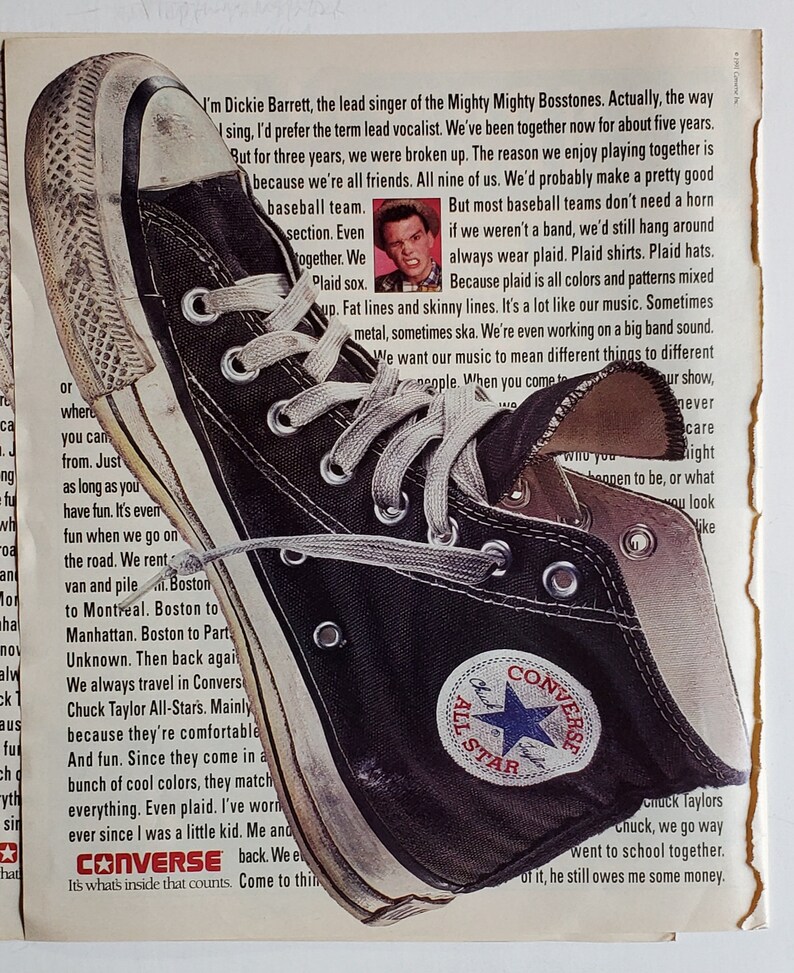 Vintage Converse Ad the Original Black Chuck Taylor All-stars Hi Tops ...