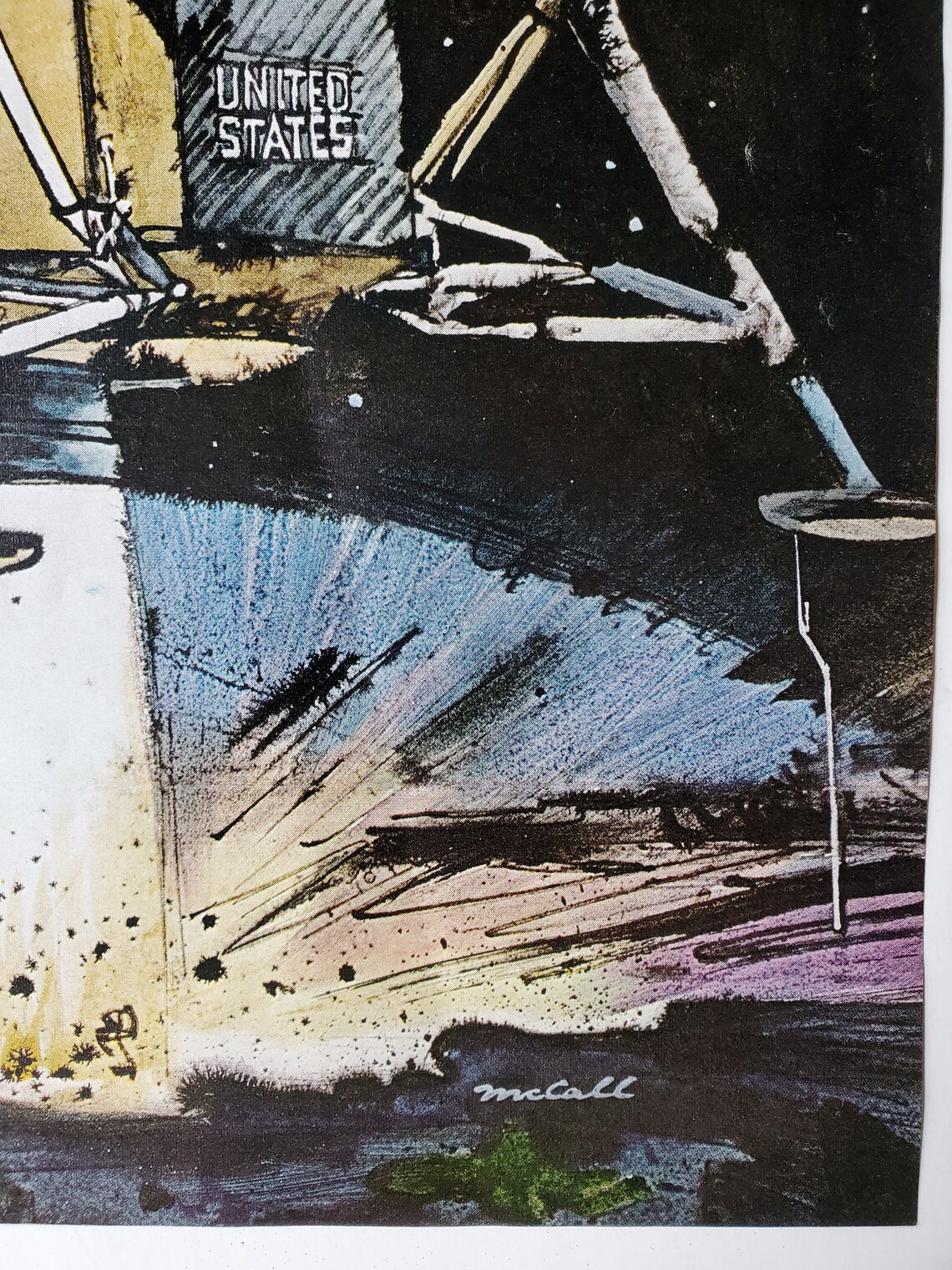 69 Lunar Module Illustrated Landing Moon Color Illustration - Etsy