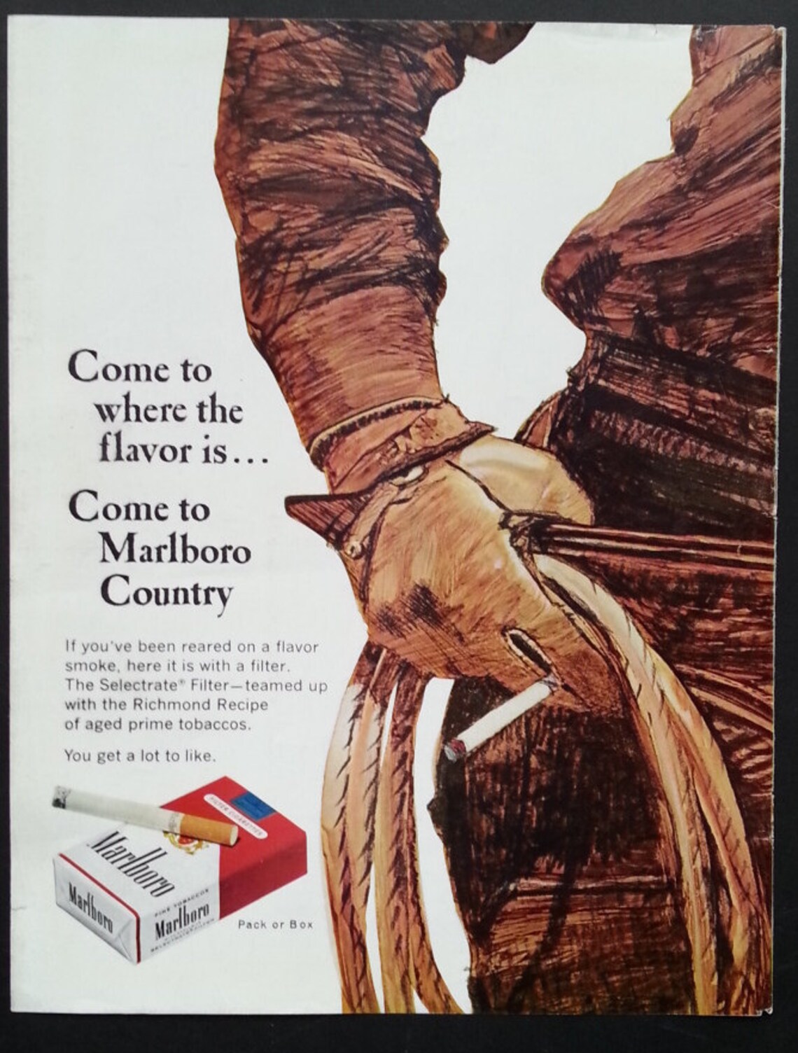 Cowboy Marlboro Ad Unique Rough Manly Cowboy Lariat Cow Roping - Etsy