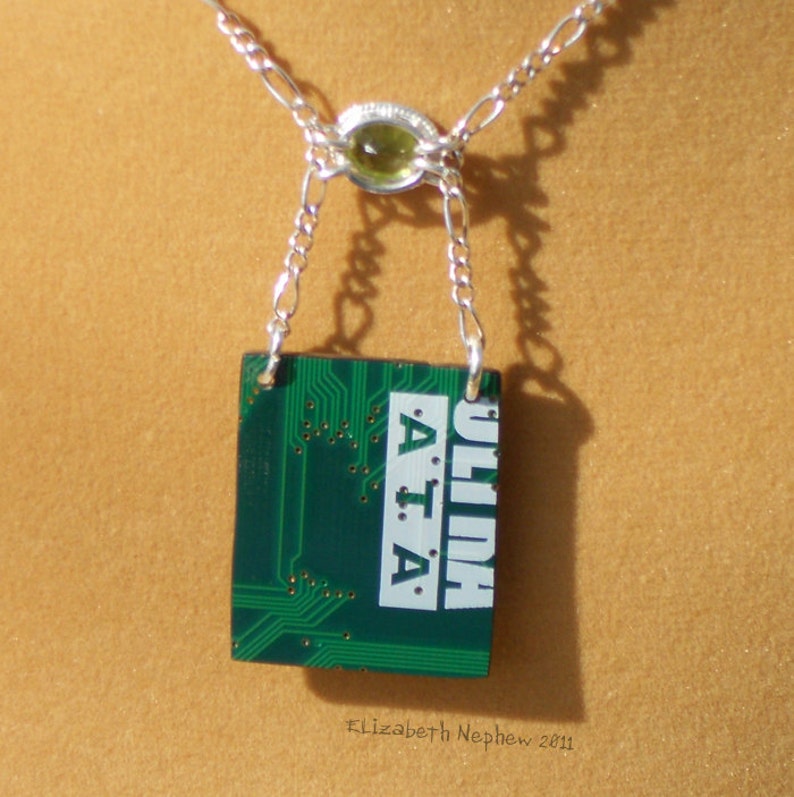 Computer Chip Necklace: Promise, Sterling Silver by Elizabeth Nephew ...